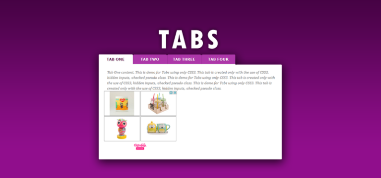 Tabs with CSS3 – CSS STARS